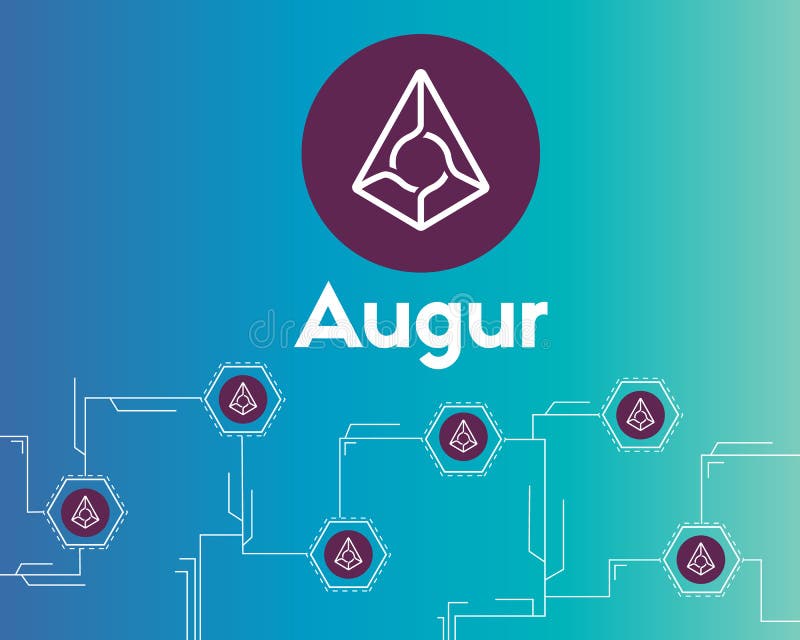 Blockchain Augur Cryptocurrency Networking Circuit Background Editorial Photography ...