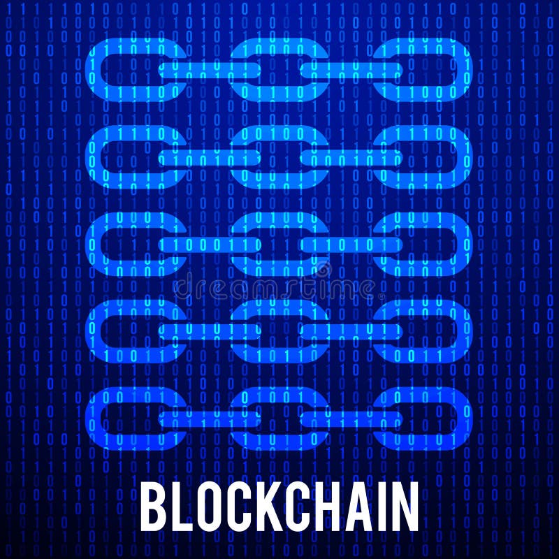 Blockchain Binary Computer Code Stock Vector - Illustration of ...