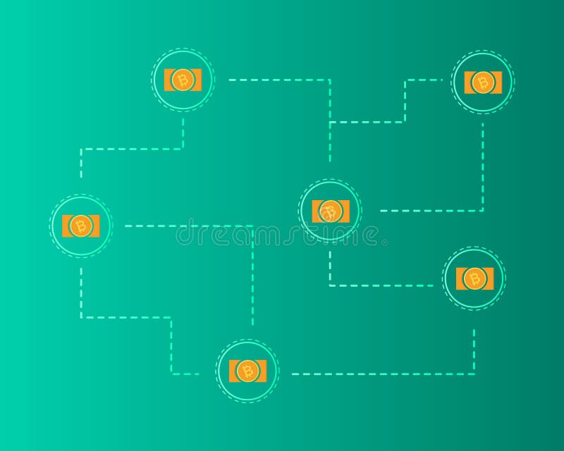 Blockchain Bitcoin Cash on Green Background Collection Stock Vector ... Blockchain Bitcoin Cash on Green Background Collection Stock Vector ...