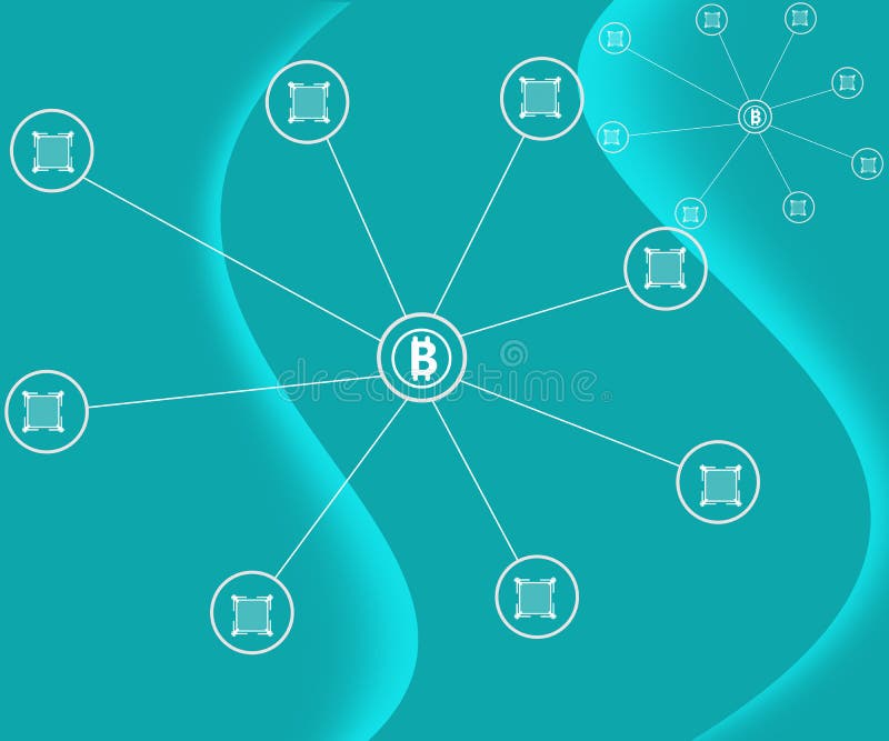 Blockchain Bitcoin Cryptocurrency Background Abstract Stock ...