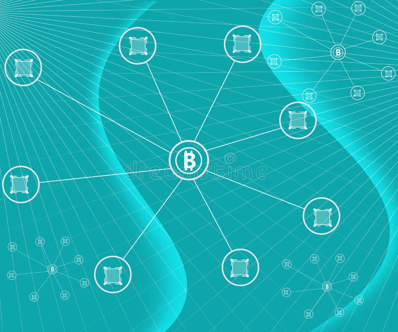 Blockchain Bitcoin Cryptocurrency Background Abstract Stock ...