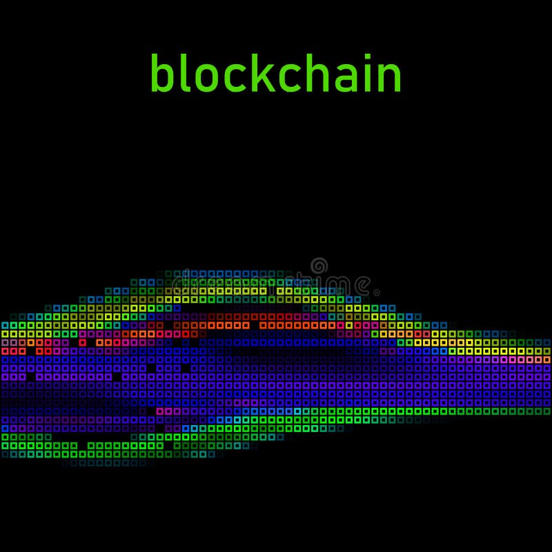 Blockchain. Bright Color Visualization. Vector Template Stock Vector ...