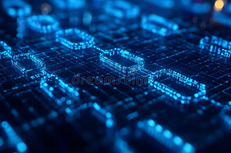 Blockchain Concept with Interconnected Nodes and Secure Transactions ...