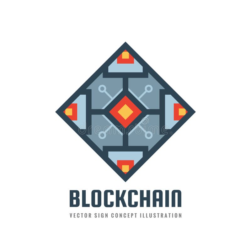 Blockchain - Concept Business Logo Template Vector Illustration. Future ...