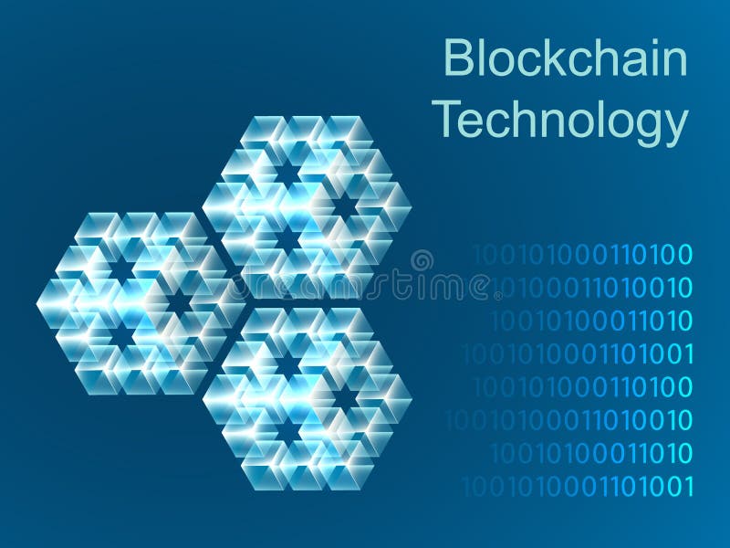 Blockchain Concept Slider Banner Design Stock Illustration ...