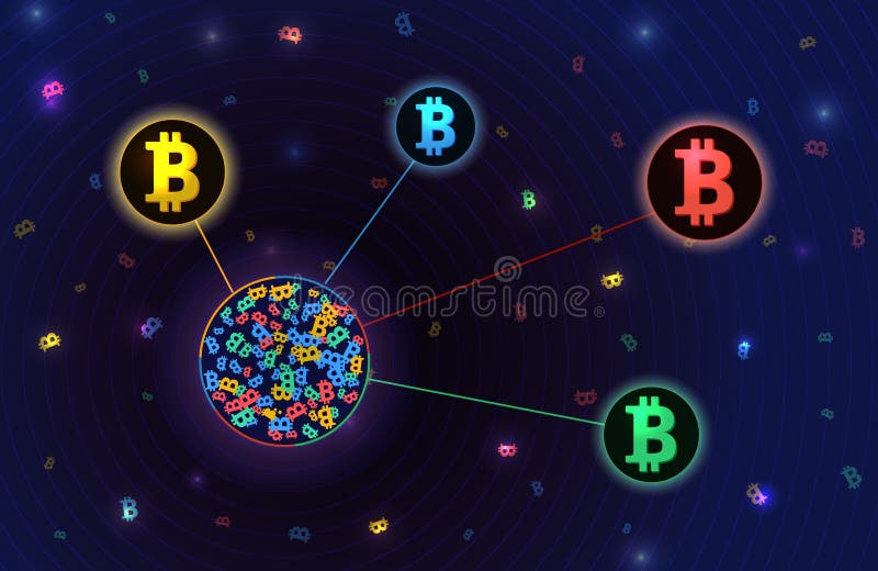 Blockchain Concept Template. Stock Illustration - Illustration of chain ...