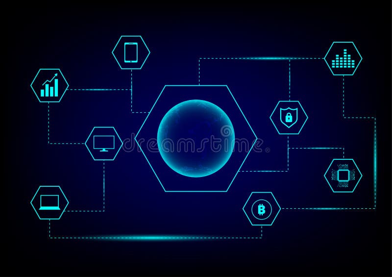 Blockchain Hexagonal Background Stock Illustrations – 941 Blockchain ...