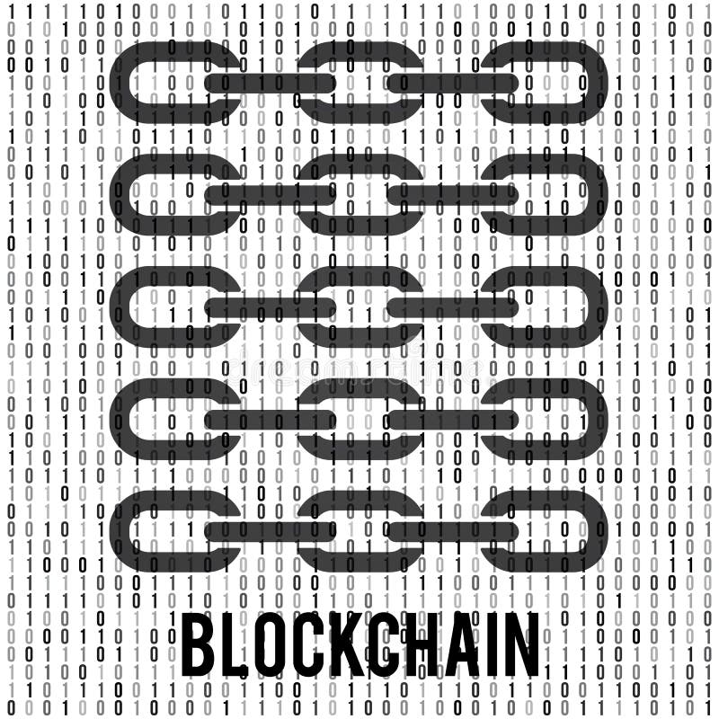 Blockchain Binary Computer Code Stock Vector - Illustration of ...