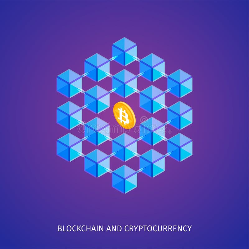 Blockchain and Cryptocurrency Concept Stock Vector - Illustration of ...