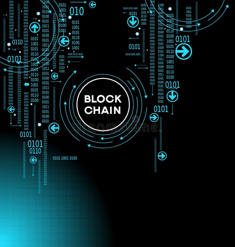 Blockchain Cryptocurrency Template. Stock Vector - Illustration of ...