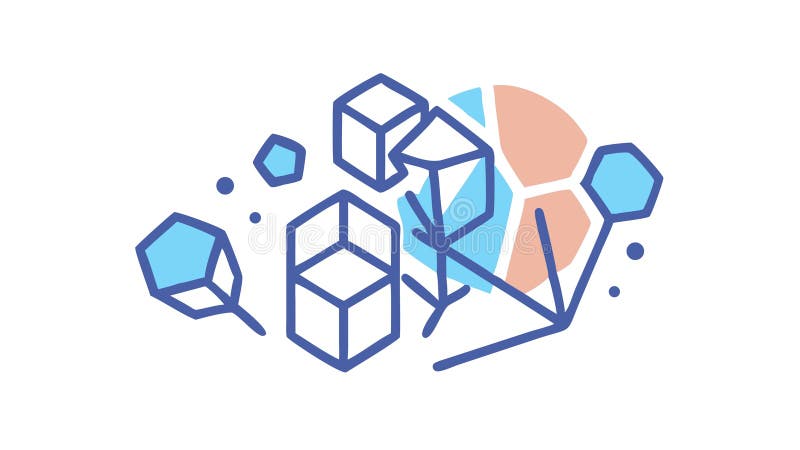 Blockchain Cubes Network. Data Security, Decentralized Ledger, Digital ...