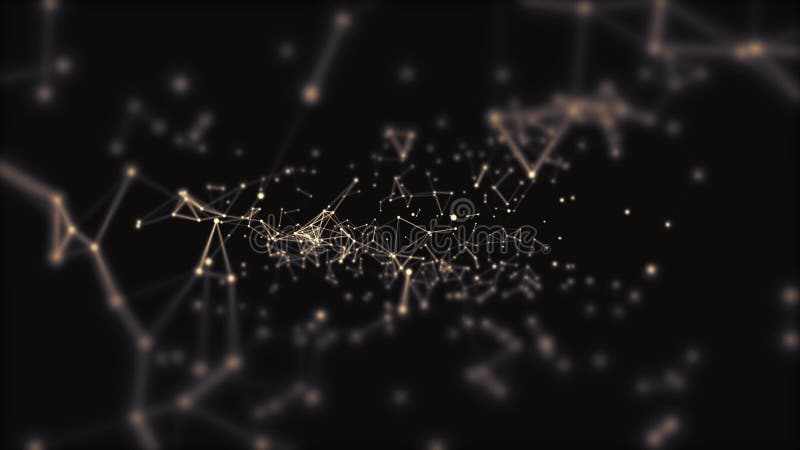 Digital Plexus Network in Virtual Space Coming Closer, Zooming Out ...