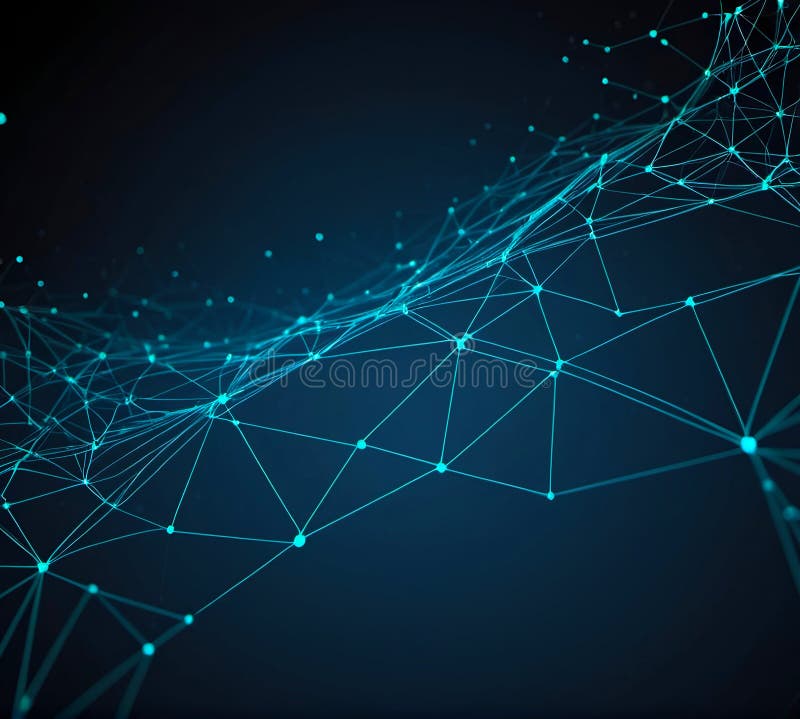 Blockchain Data Fields Network Line Connect Stream Stock Illustration ...