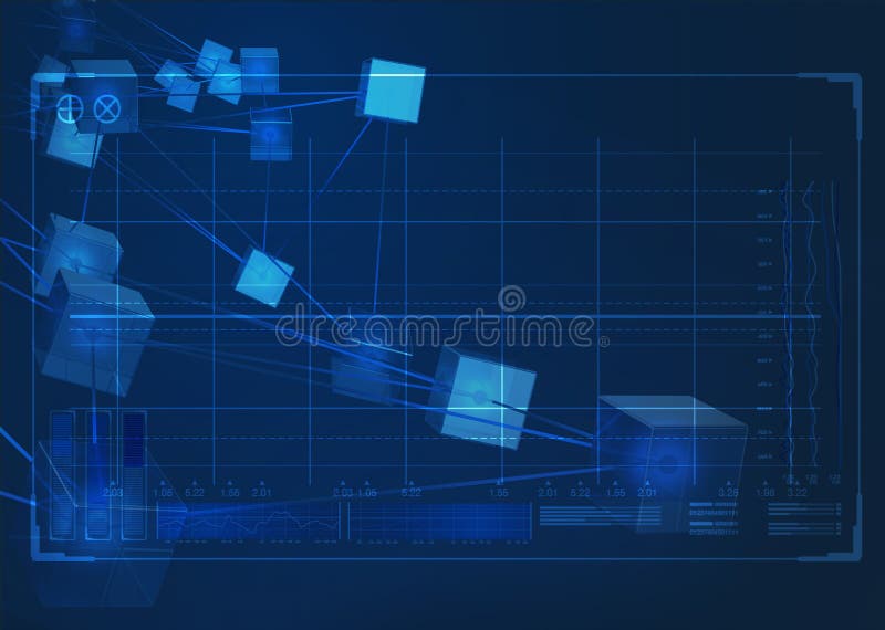 Blockchain Data Network stock illustration. Illustration of banking ...