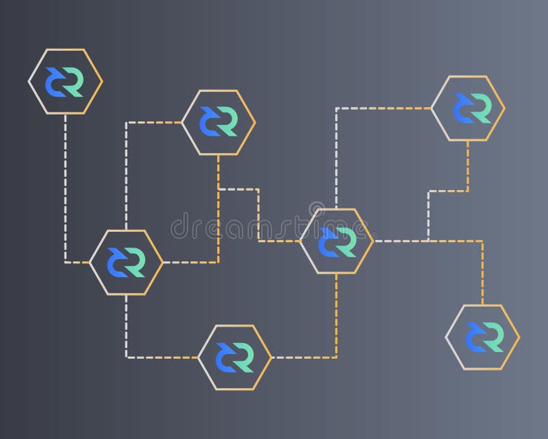 Blockchain Decred O Fundo Dos Trabalhos Em Rede Do Símbolo Fotografia ...