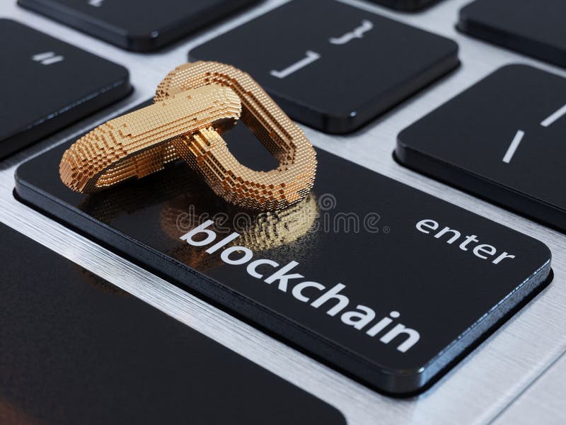 Big Data Blockchain Concept Stock Illustration - Illustration of ...