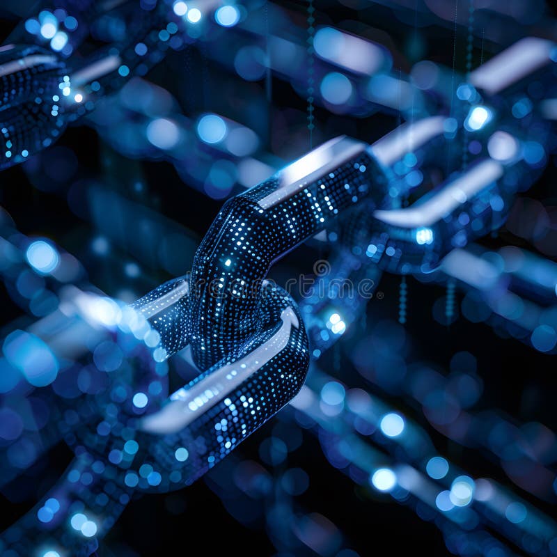 Blockchain in Digital Transformation, Digital Transformation Management. Stock Illustration ...