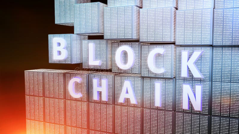 Blockchain Encryption Concept Stock Illustration - Illustration of ...