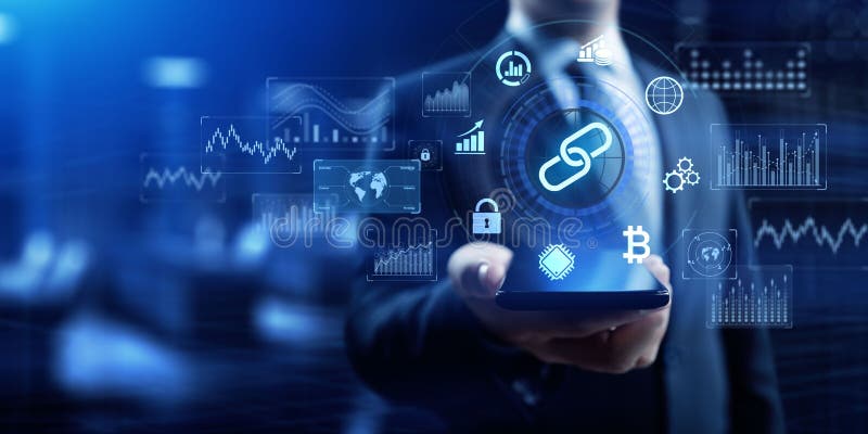 Blockchain Financial Technology Cryptography Concept Digital Money ...