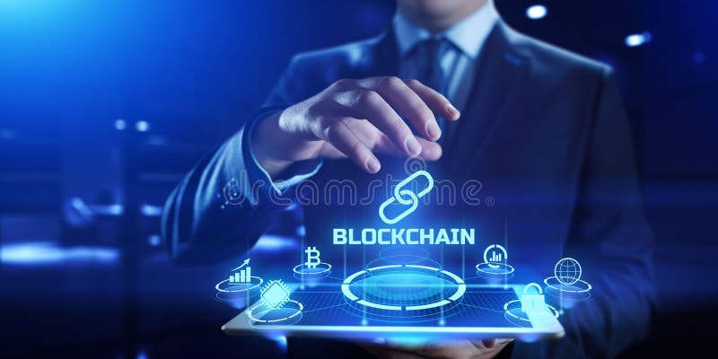 Blockchain Financial Technology Cryptography Concept Digital Money ...