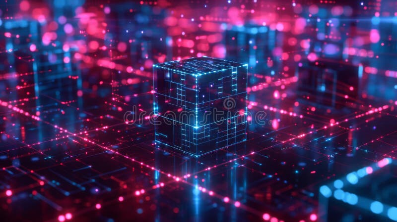 Blockchain Fintech Technology and Mining Cryptocurrency Conceptual ...