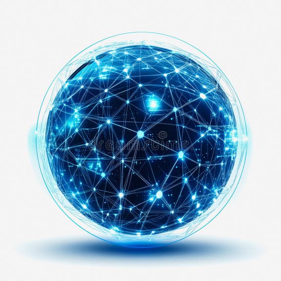 Blockchain Globe Network Sphere Connected Lines Technology Innovation ...