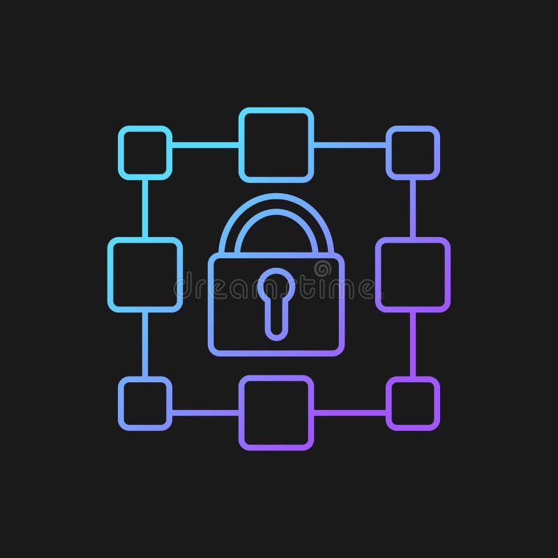 Blockchain Gradient Vector Icon for Dark Theme Stock Vector ...