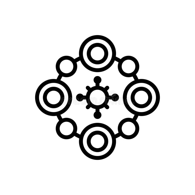 Blockchain. Chain of Information Blocks in Cyberspace Stock ...