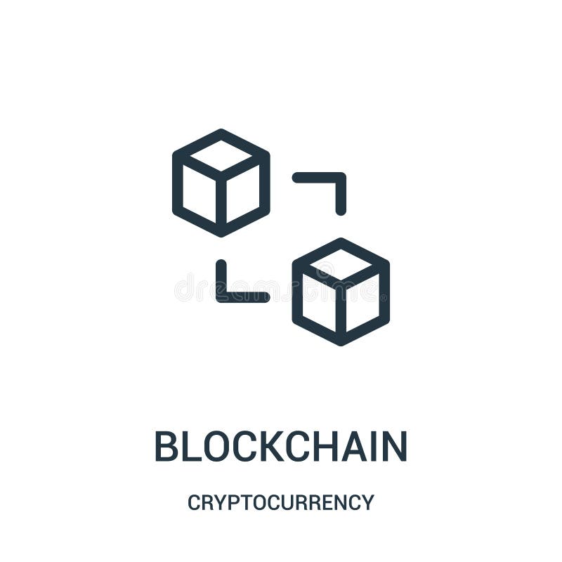 Blockchain Icon Vector from Cryptocurrency Collection. Thin Line ...