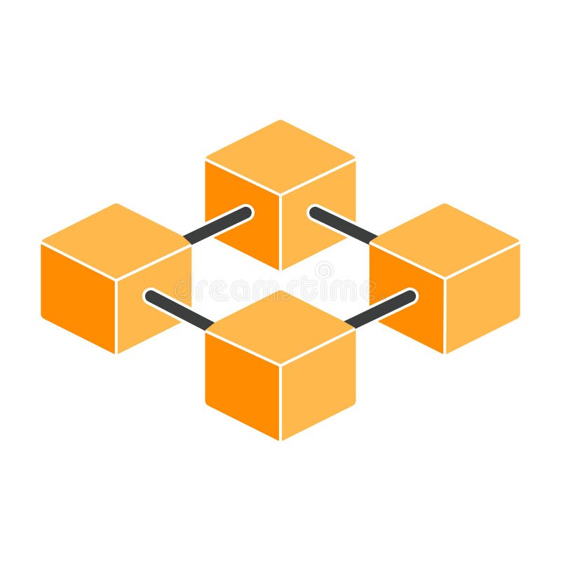 Blockchain Node Line Icon. Vector Simple Minimal 96x96 Pictogram Stock ...