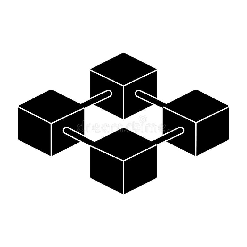Blockchain Icon. Vector Simple Minimal 96x96 Pictogram Stock Vector ...