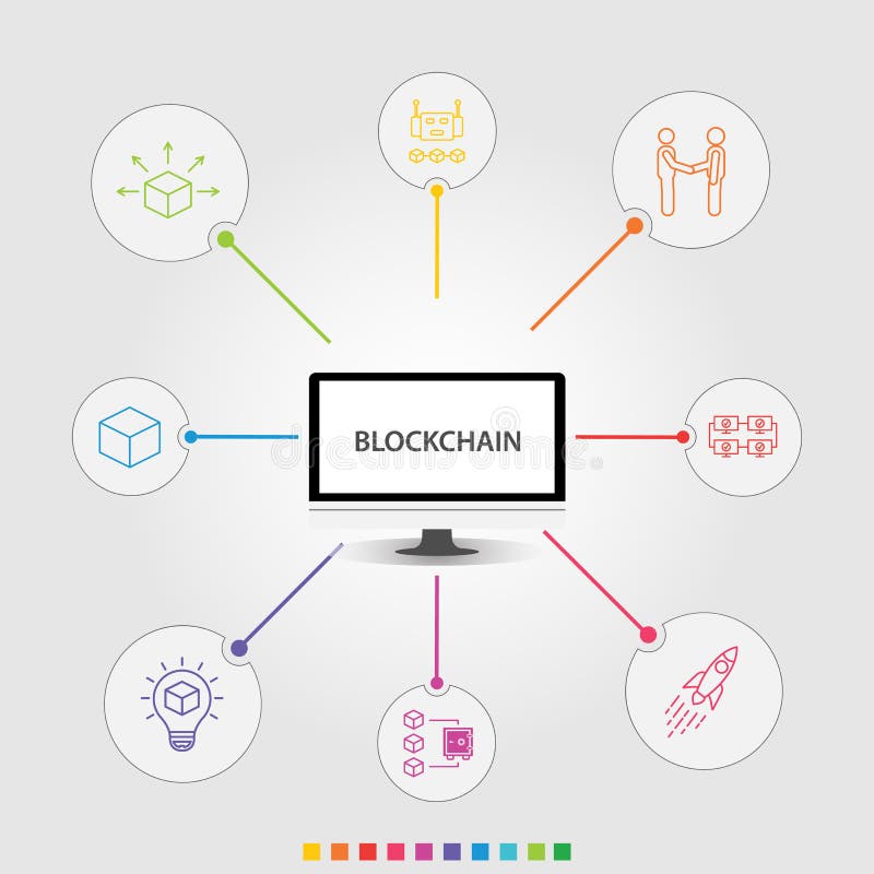 Blockchain Infographics Design. Timeline Concept Include Block ...