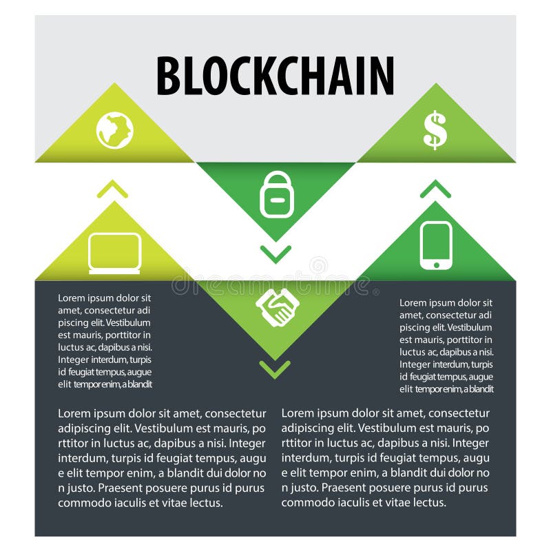 Blockchain Illustration on White Background Stock Illustration ...