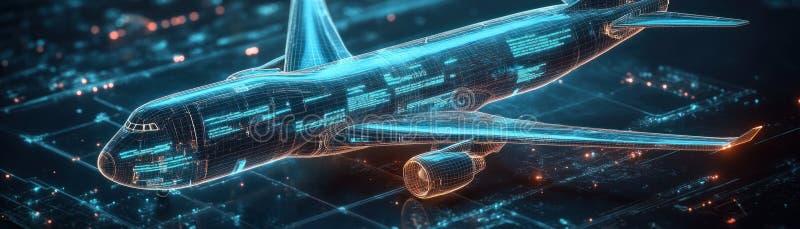 Blockchain Integration Logistic, a Translucent Cargo Airplane is ...