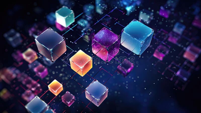 Blockchain Interaction Transaction Concept: Captivating Image of Secure ...