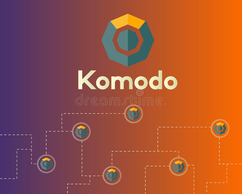 Blockchain Komodo Symbol Connected Background Editorial Image ...