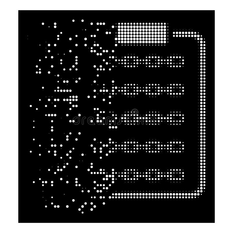 Bright Fractured Pixelated Halftone Blockchain List Page Icon Stock ...