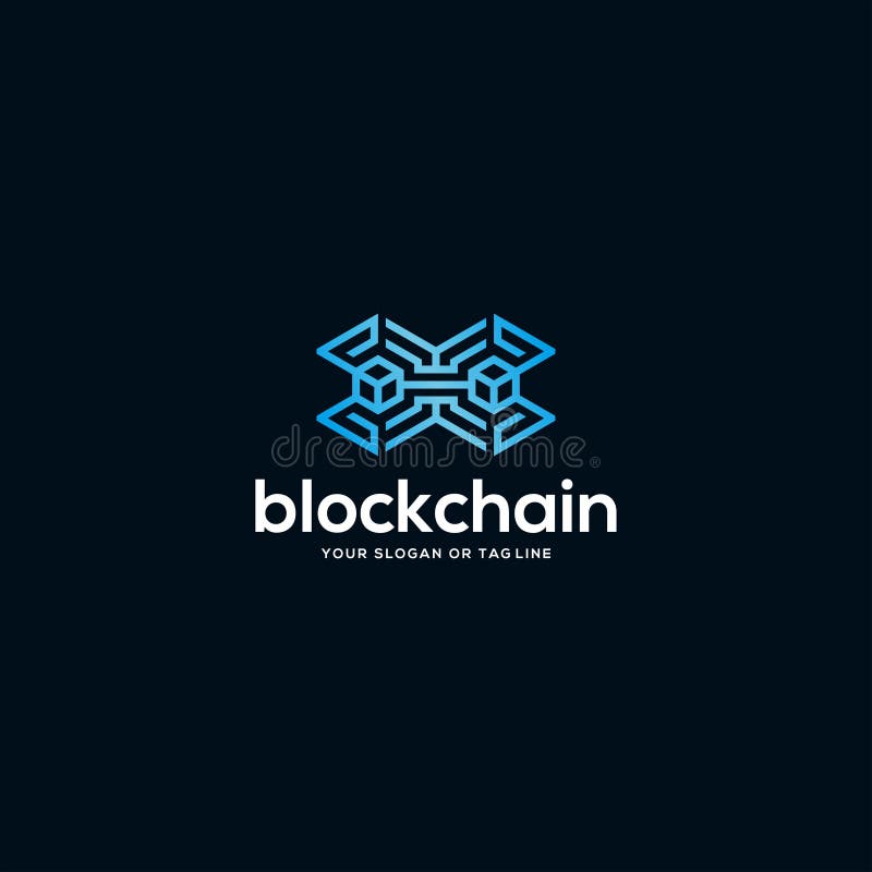 Blockchain Logo Design Vector Stock Vector - Illustration of coin ...