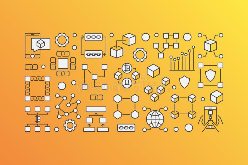 Blockchain Modern Vector Icon. Block Chain Element Stock Vector ...