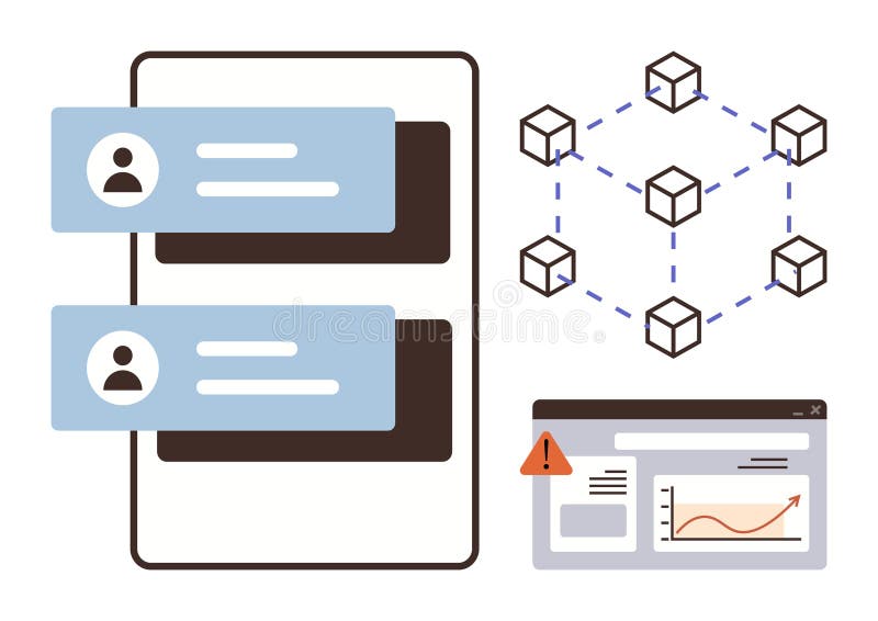 Blockchain Network, Data Analytics, and Digital Communication Concept ...