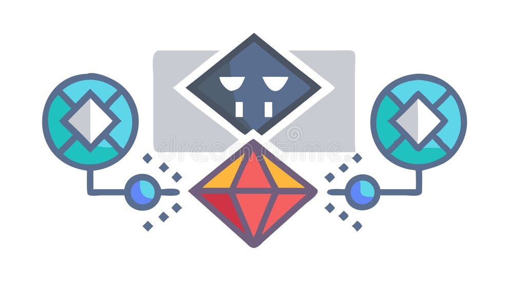 Blockchain Network Data Interconnected Nodes, Vector Design Generative ...