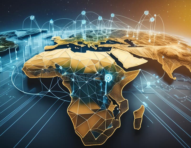 Blockchain Network Growing Across Africas Map Advancing Digital ...