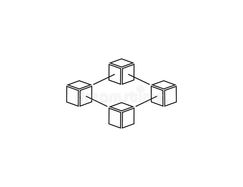 Blockchain, Network Icon. Vector Illustration. Flat Design Stock Vector ...