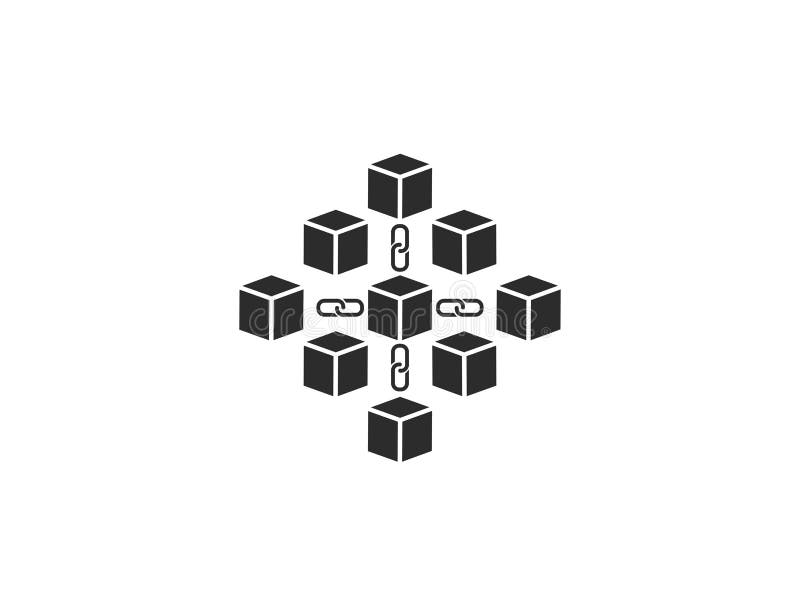 Blockchain, Network Icon. Vector Illustration. Flat Design Stock Vector ...