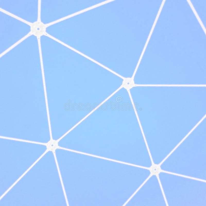 Blockchain Network and Internet. White Lines and Connected Dots on a ...