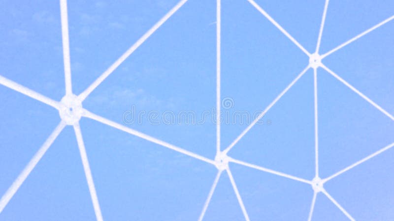 Blockchain Network and Internet. White Lines and Connected Dots on a ...