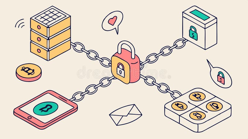 Blockchain Network Nodes, Digital Security, Data Connection, Tech Vector Design Generative AI ...