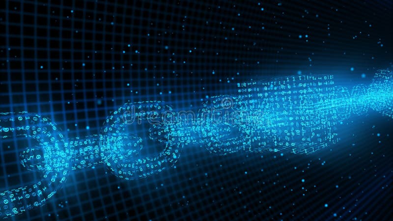 Blockchain Network Security Concept Crypto Binary Particle Closeup - 4K Seamless Loop Motion ...