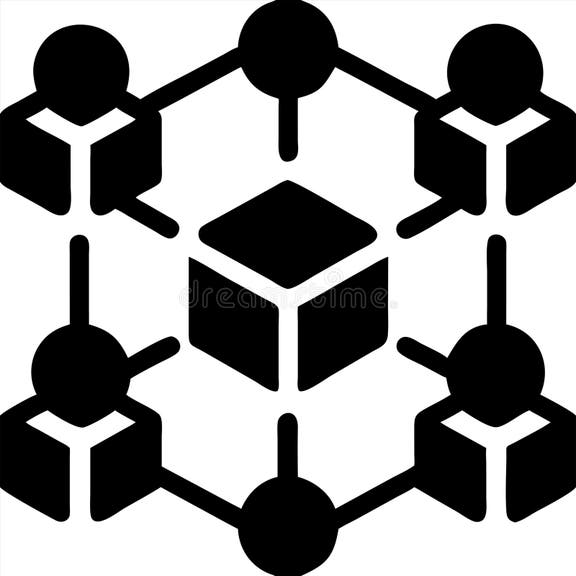Blockchain Network Structure Vector for Decentralized Technology Stock ...