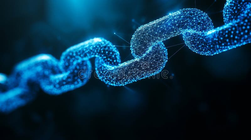 Blockchain Networks are Represented by Glowing Blue Circles. they ...